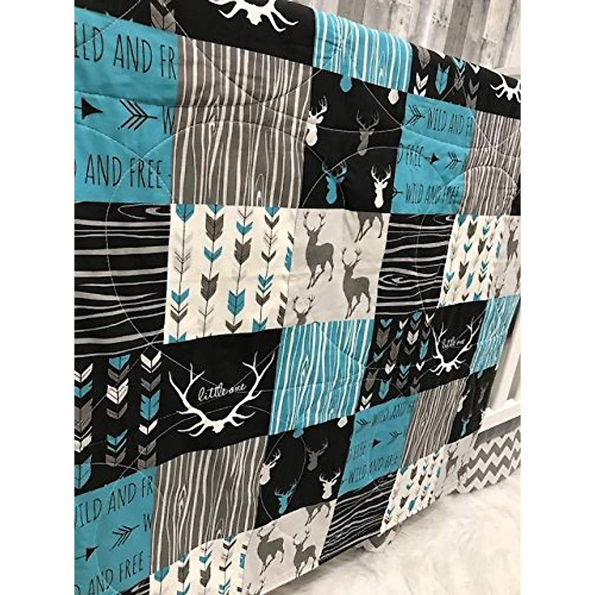 Baby Boy/Girl Chevron, Baby Bedding, Woodlands, Buck, Bear, Neutral, Crib Bedding, Nursery Room, Babylooms