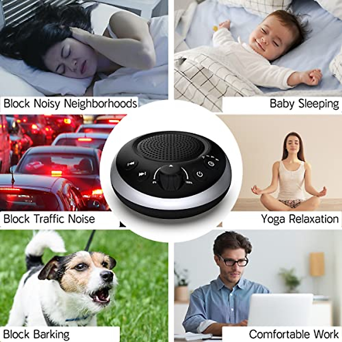 iDealSleep Loud Sound Brown Noise Machine White Noise Machine Nonstop 30 Soothing Sounds for Baby Kids Adults Sleep Pinknoise Machine 36-Level Vol Auto-Off Timer Memory Function for Home Travel Office