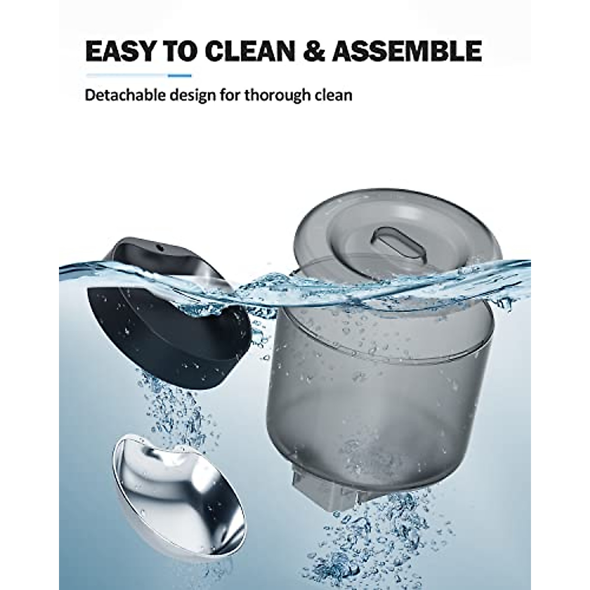 Tomxcute Automatic Cat Feeders, 4L Cat Dry Food Dispenser, Auto Dog Feeder Small Timed Pet Feeder with Stainless Steel Bowl, Push-Type Clog-Free Design, 1-4 Meals Portion Control for Cats and Dogs