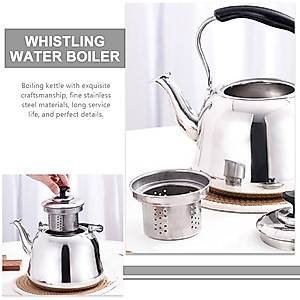 UPKOCH Whistling Tea Kettle Kitchen Tea Boiler Home Supply Kitchen Water Boiler Stovetop Water Boiler Whistling Water Pot Whistling Water Boiler Handle Stainless Steel Kettle