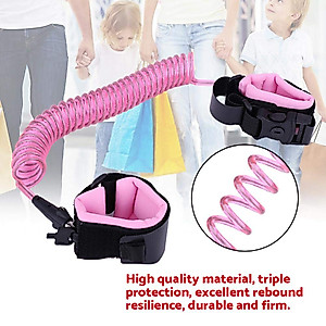 Anti Lost Wrist Link Safety Wrist Leash Loop Wristband Walking Harness with Safety Key Lock for Toddlers Kids Baby 2.5M(),Baby Bottle Holder, Universal Bag and Other Accessories
