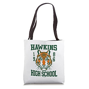 Stranger Things Hawkins 1986 High School Logo Tote Bag