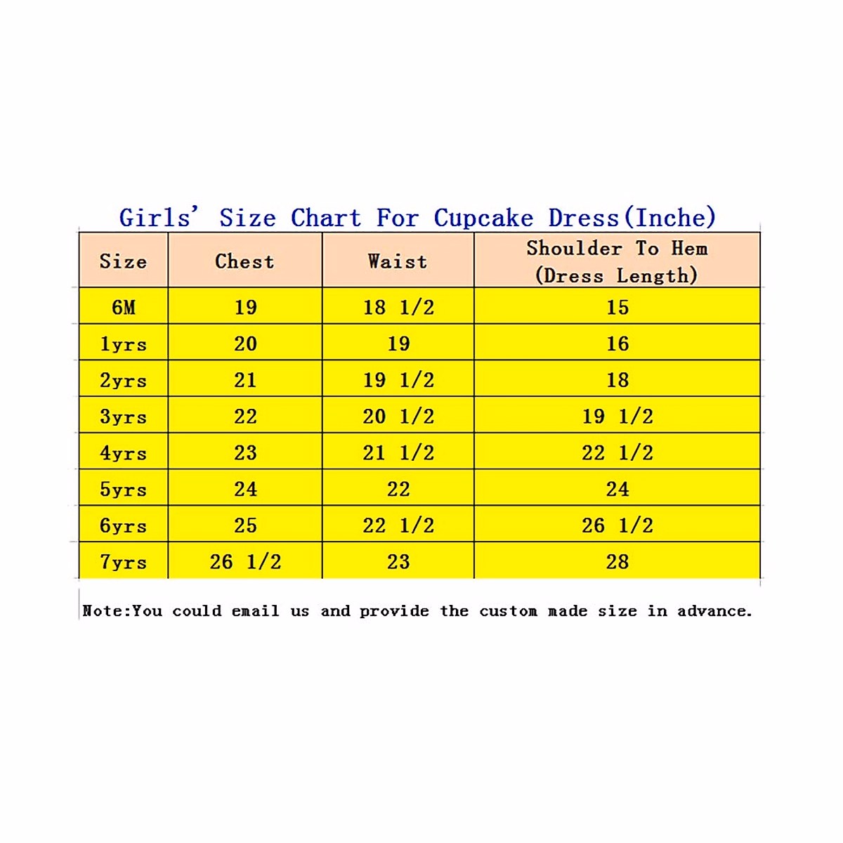 Junguan Infant Girls Wedding Party Gowns Newborn Pageant Tutu Cupcake Dress 6 US Yellow