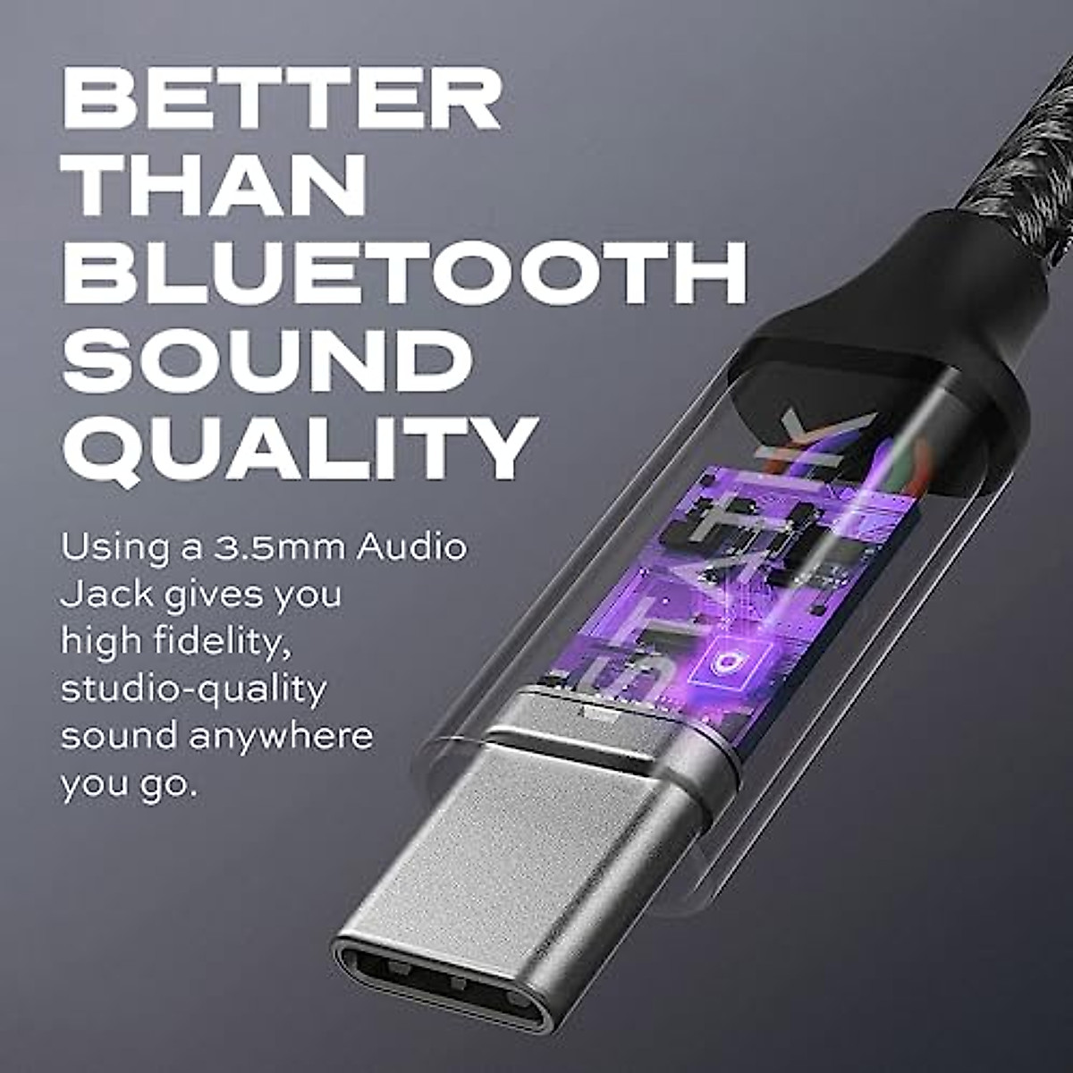 Statik USB-C to 3.5mm Audio Adapter - AUX to USB C Headphone Adapter Jack Converter, Premium Headphone Jack Adapter for USB C Devices, Maximum Audio Quality, High-Fidelity Sound Anywhere