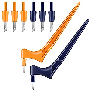 2 Pieces Craft Cutting Tools Stainless Steel Craft Knives with 360-Degree Rotating Blade Precision Art Knife Cutter Art Cutting Tool Handheld Engraving Pen for Craft, Hobby, Scrapbooking, Stencil