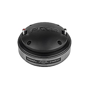 PRV AUDIO 2 Inch Exit Polymide Compression Driver D2500Py - 200 Watts Program Power, 8 Ohm, 100 Watts RMS Power, 109 dB, Compact Mid High Vocal Reproduction for Pro Audio Systems (Single)