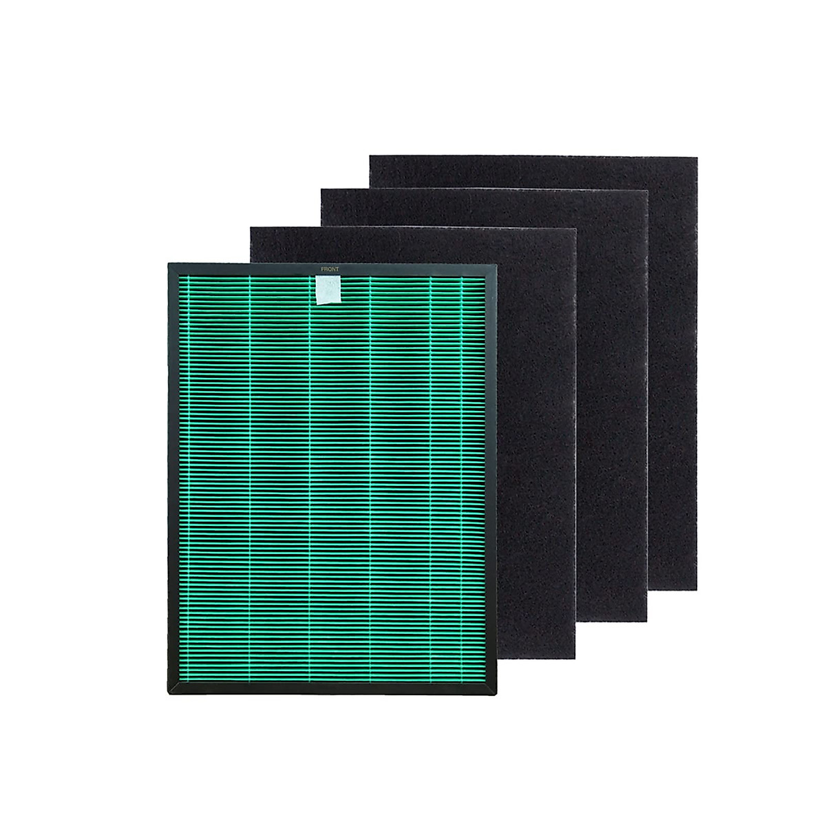 MIYOUNUO Airmega 150 Replacement Filter Compatible with Coway Airmega 150 AP1019C Air Purifier 1pc Green HEPA Filter + 3pcs Carbon Pre-Filters