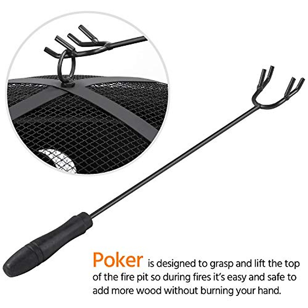 Yaheetech 30in Fire Pit Moons and Sky Stars Outdoor Fire Pit Fireplace Large Bonfire Wood Burning Firepit Bowl for Patio & Backyard with Spark Screen