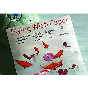 Flying Wish Paper - Write it, Light it, Watch it Fly - KOI Pond, A Symbol of Good Luck - 5" x 5" - Mini Kits