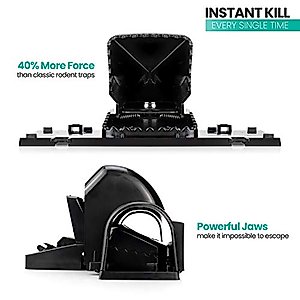 eXuby Pet-Safe & Child-Safe Rat Traps w/Tunnel Design (4-Pack) – Dual Entry for Better Capture Rate - No Harmful Poison - Prevents Accidental Triggering - Avoid Finger Snapping - Setup in Seconds.