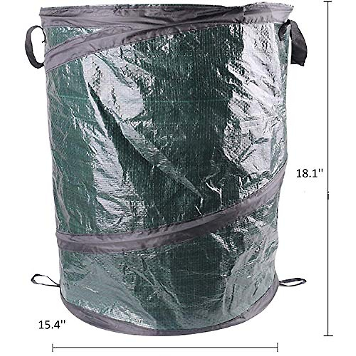 Pop Up Bin Collapsible Organizer Leaf Bag Trash Can 20-Gallon Portable Hanging Folding Organizer Camping Outdoor Garden & Ebook