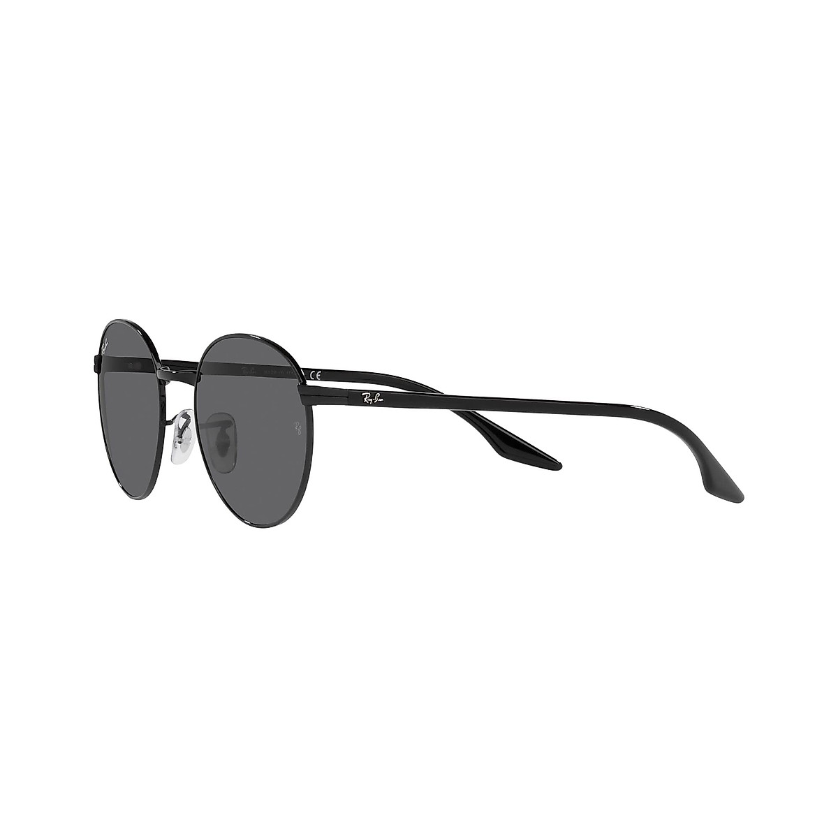Ray-Ban RB3691 Round Sunglasses, Black/Dark Grey, 51 mm
