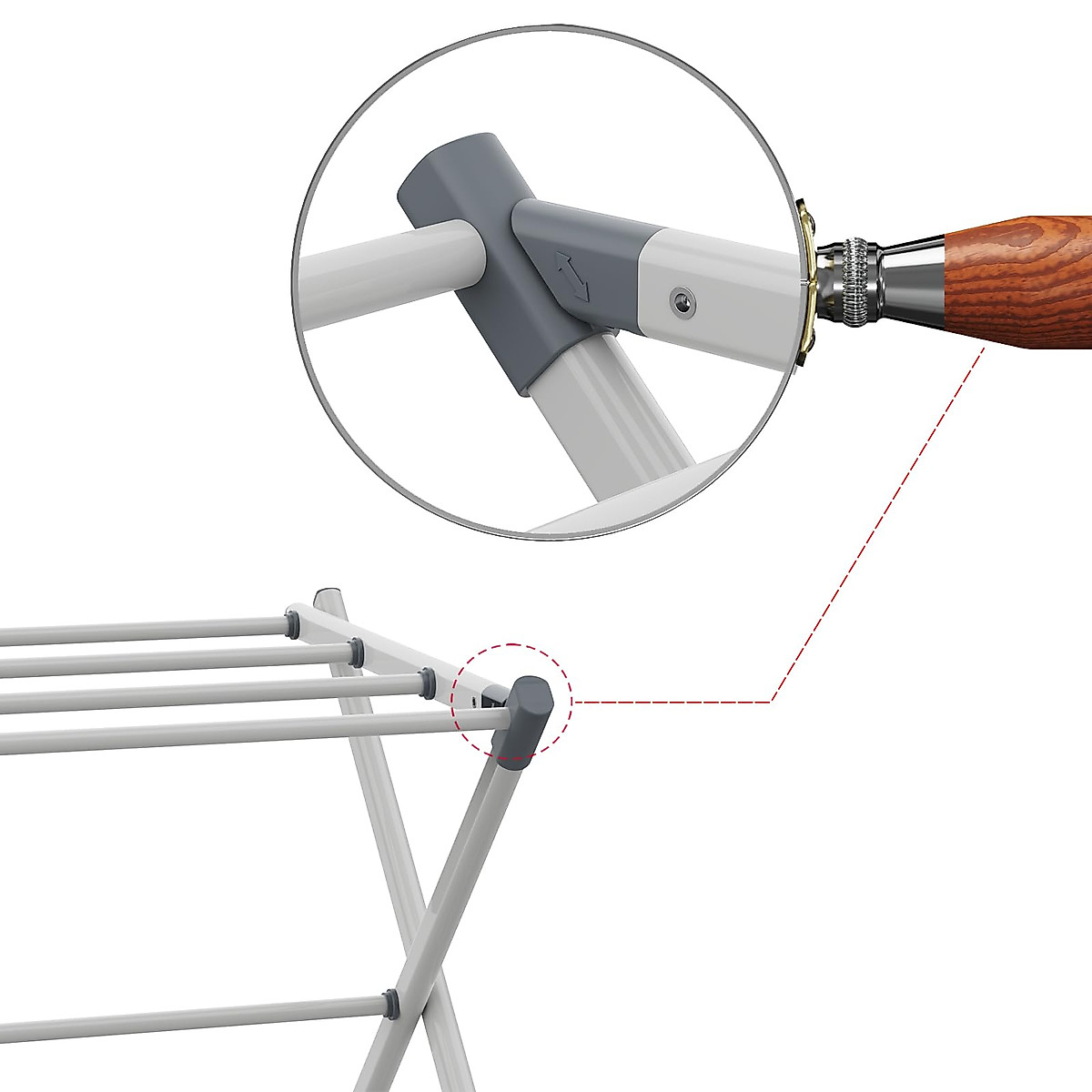 SsngygHme Drying Rack for Laundry, Foldable Clothes Drying Rack, Small Collapsible Dry Rack for Clothes, Use for Indoor & Outdoor Drying Clothes, 40"x29"x14.5"(White)