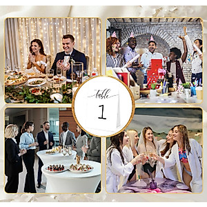 Wedding Table Numbers 1-20, Simple Wedding Decor, 4x6 Standing Sign Self-Standing Table Numbers for Bridal Showers, Baby Showers, Special Event, Reception & Decorations