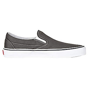 Vans Men's Classic Slip-On Core, Charcoal/White, Size 10.5