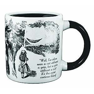 The Unemployed Philosophers Guild Disappearing Cheshire Cat Heat Transforming Color Changing Reveal Mug - Add Coffee and The Cheshire Cat Disappears Except for its Grin, Comes in a Fun Box