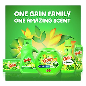 Gain Laundry Bundle: Gain Flings Laundry Detergent Pacs (2x35ct), Gain Dryer Sheets (2x34ct), Gain Fireworks Laundry Scent Booster Beads (14.8 oz)