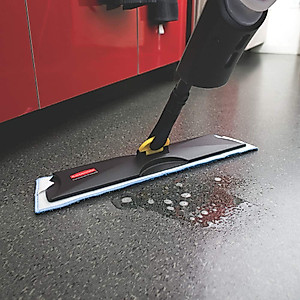 Rubbermaid Commercial Products Pulse Microfiber Light Commercial Spray Mop System, Cleans up to 850 Square Feet, Black, Floor Cleaning for Kitchen/Lobby/Bathroom