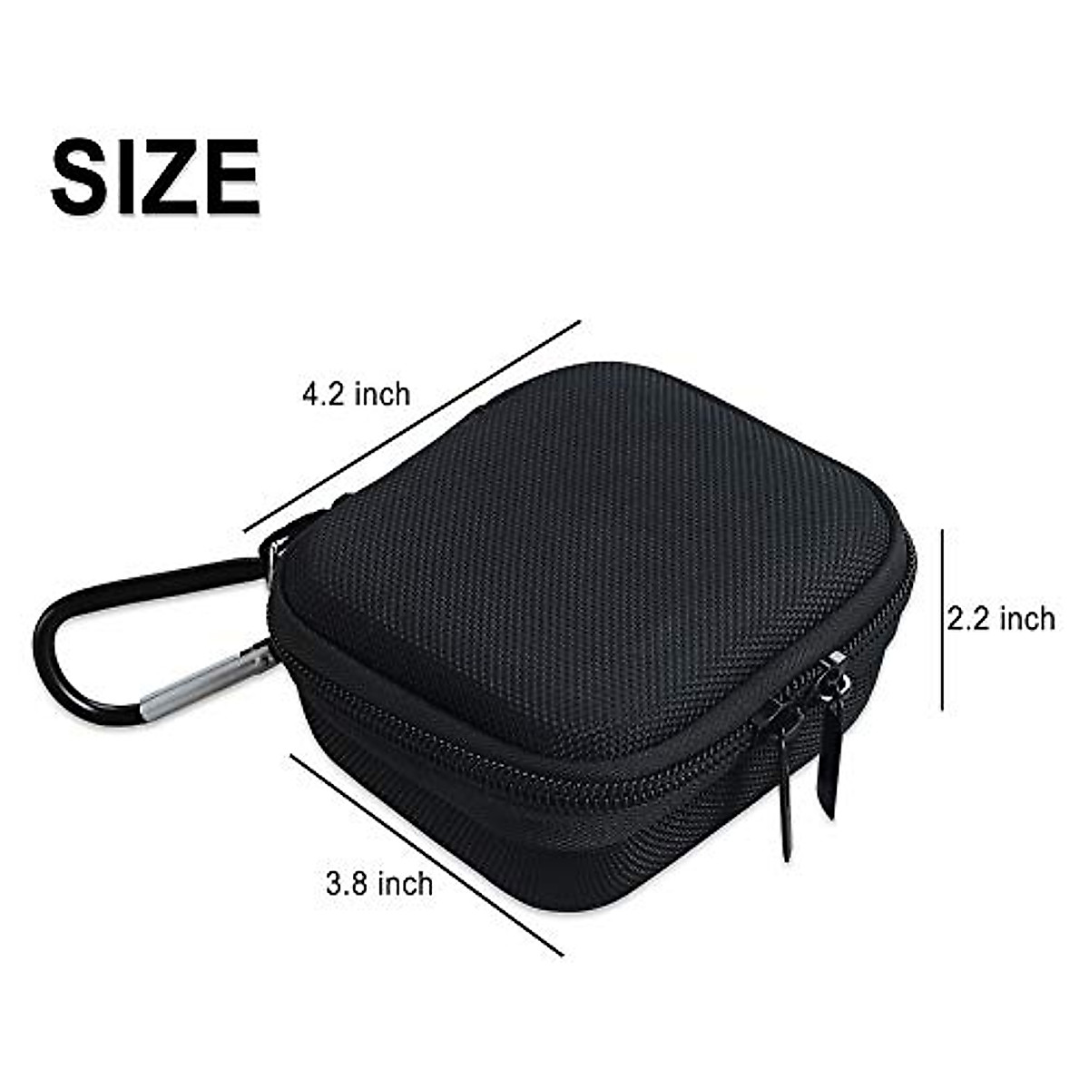 Geiomoo Compatible with Beats Fit Pro Headphone Hard Carrying Case Cover, Portable Shockproof Travel Protective Bag with Carabiner (Black)