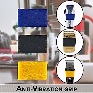 Caliber Pro Strap - Clipper Guard Organizer- Professional Barber Clippers, Trimmers & Accessories Hanging Container - Beard and Hair Cutting Kit Fabric Pockets - Barbers Grooming Tools Storage