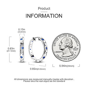 TINSLO 925 Sterling Silver Small Ring Type Personality Earrings, Hoop Huggie Earrings ，The best gift for ladies