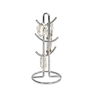 Spectrum Diversified Euro 6 Holder, Alloy Steel, Countertop Mug Tree, Mugs & Tea Cup Storage Rack, Coffee Counter Bar Accessory & Kitchen Organizer, 1 Count (Pack of 1), Chrome