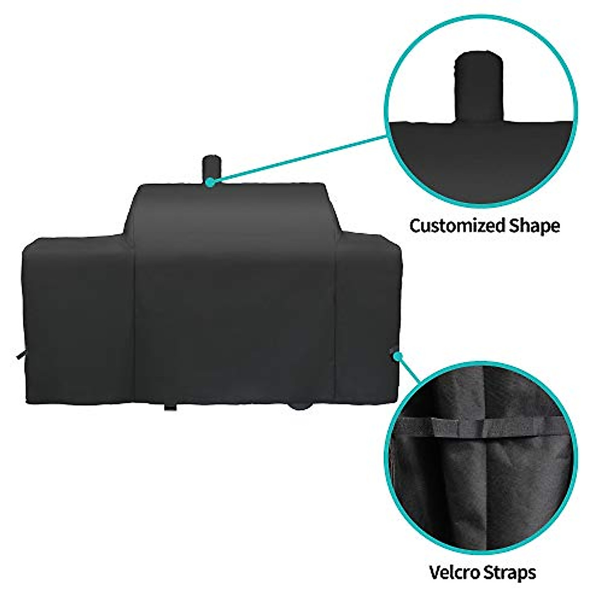 i COVER Grill Cover for Oklahoma Joe's Longhorn Combo Charcoal Gas Smoker & Grill Cover Heavy Duty Waterproof Patio Outdoor Canvas Barbeque BBQ Grill Smoker Cover