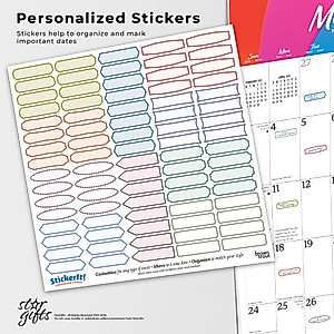 Big & Bright Large Print | 2024 14 x 24 Inch Monthly Deluxe Wall Calendar | Matte Paper and Sticker Sheet | StarGifts | Easy to See Large Font