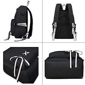 SHOULDCAT School Backpack for Girls Bookbags Laptop Backpack with USB Charging Port 15.6 Inch Laptop School Bag