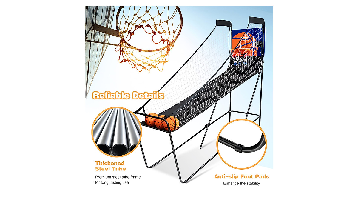 Giantex Foldable Electronic Arcade Basketball Game for Indoor Fun