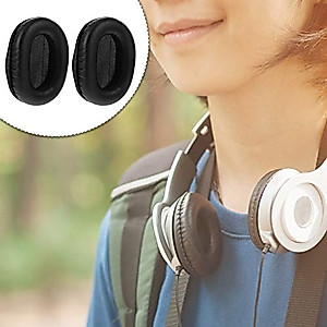 SOLUSTRE Wireless Headphones Wireless IEM 2pcs Headphone Replacement Pads Leather Headset Earpad Compatible for ATH- MSR7 - M50 - M50cwh (Leather) Headphones Wireless Headphones Wireless