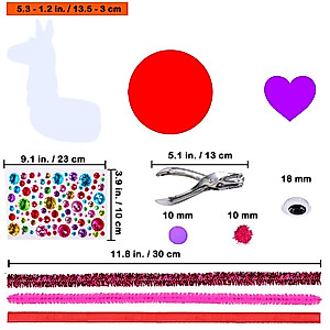 Winlyn 24 Sets Valentine's Day Craft Kits Foam Hearts to Animal Shape Ornaments Sets DIY Heart Dog Cat Owl Fish Butterfly Bee llama Bunny Decorations for Kids Valentine Spring Party Art Activity
