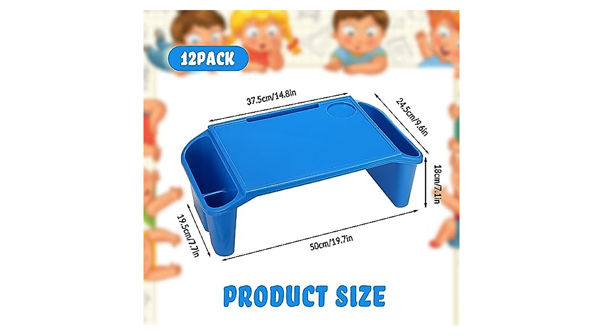 Kisston 12 Pcs Kids Lap Desk - Ideal for Study & Play
