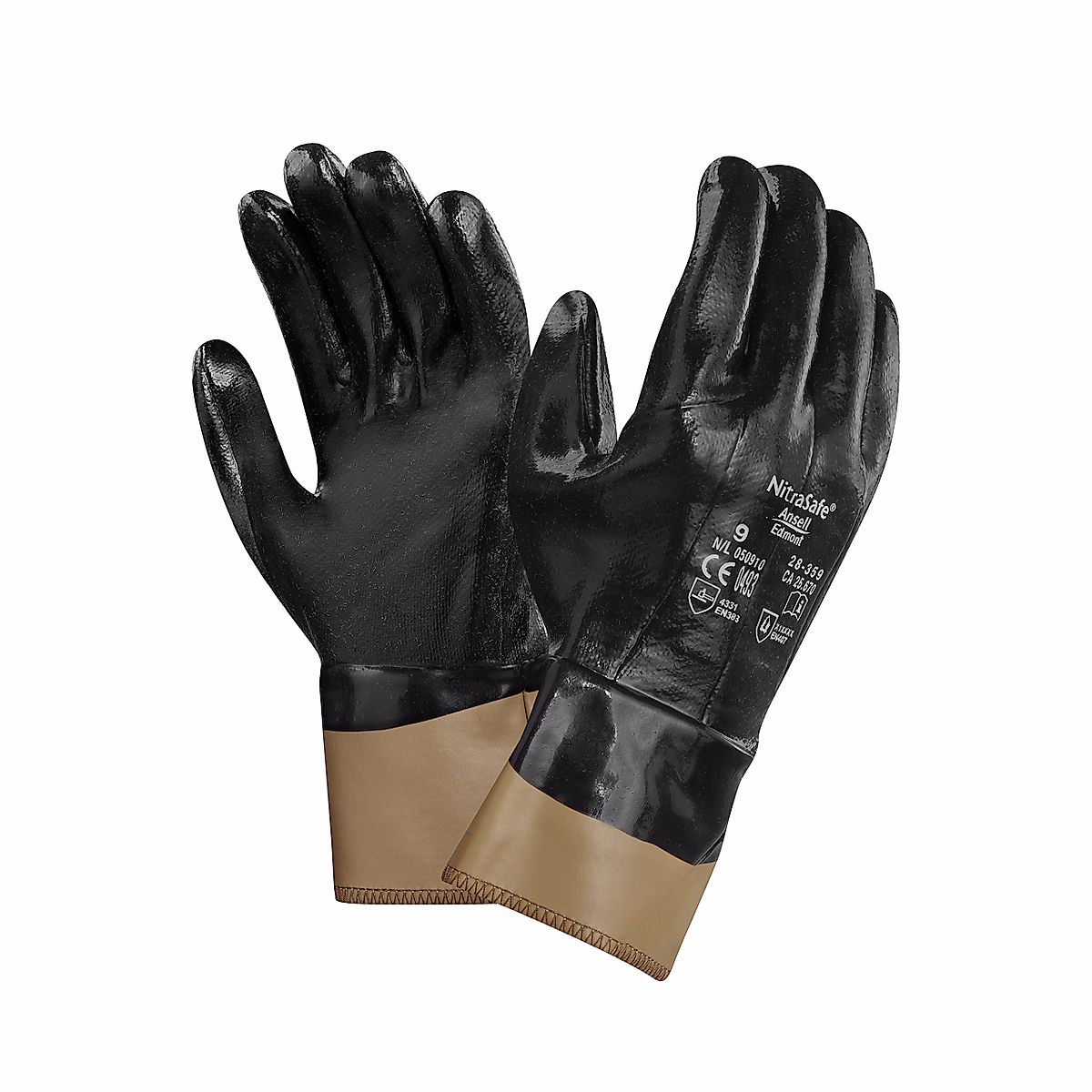 Ansell Nitrasafe 28-359 Nitrile Glove, Cut Resistant, Palm Coated on Kevlar and Jersey Liner, X-Large (Pack of 12 Pairs)