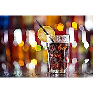 14Pcs Straws Spoon, BetterJonny Stainless Steel Drinking Spoon Straws 2 in 1 Long Handle Reusable Straws Spoon with 2 Cleaning Brushes for Latte Macchiato (7 Color)