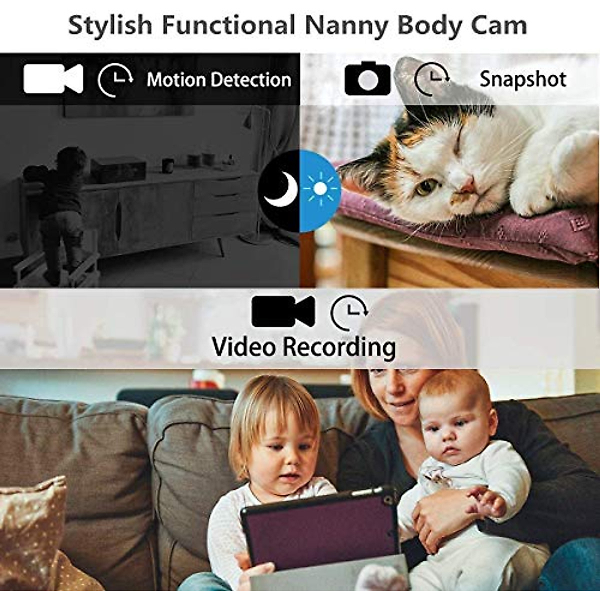 QEBIDUM Spy Camera Hidden Camera, Portable Tiny Rechargeable Battery Powered HD 1080P Mini Camera, Night Vision Motion Activated Micro Digital Recorder Body Cop Nanny Cam for Home Office Car Drone