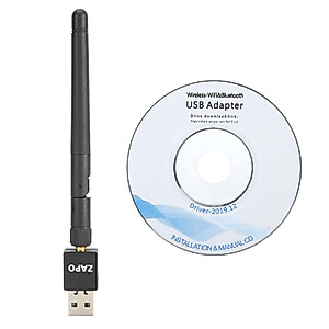 USB Bluetooth Adapter for PC, Desktop, Laptop of 2000/XP/VISTA/7/8 /Linux/10/Android, 150Mbps 802.11n / g/b 2.4G Network Card