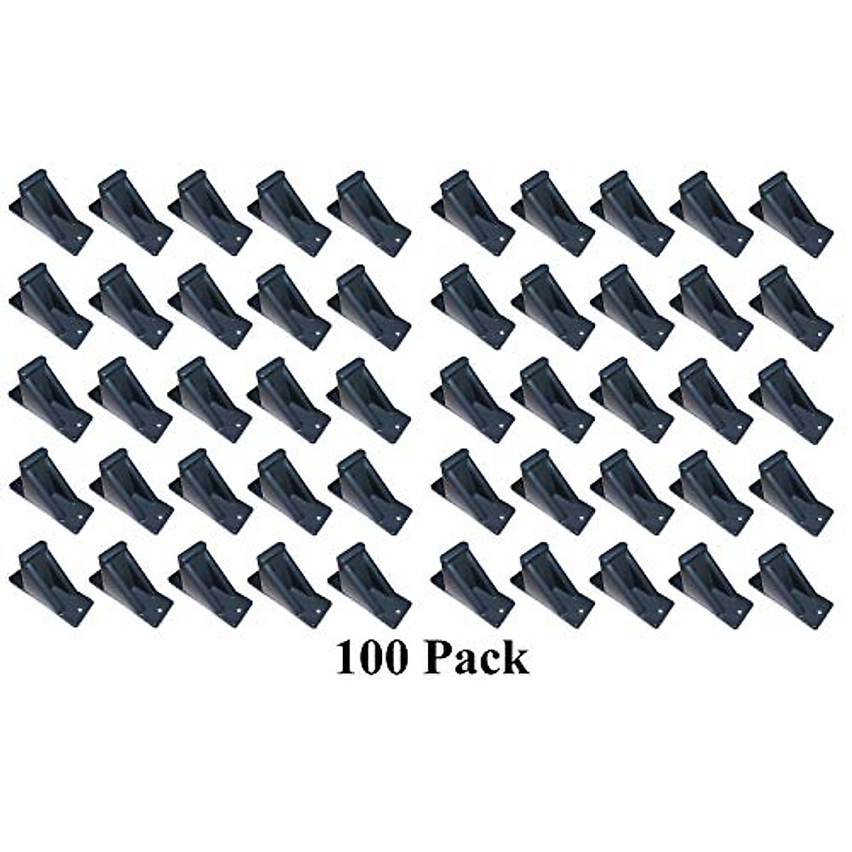 JSP Manufacturing Dark Grey Plastic Mini Roof Snow and Ice Guard - Multi-Quantity Pack | Prevent Sliding Snow Stop Buildup (100)