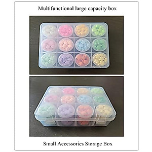 QIANBEIY 12 Grids Clear Plastic Diamond Bead Case Storage Containers Organizer Box with lids DIY Craft Art Jewelry Making Fishing Tackle Nail Small Charm Screw Organizers Box