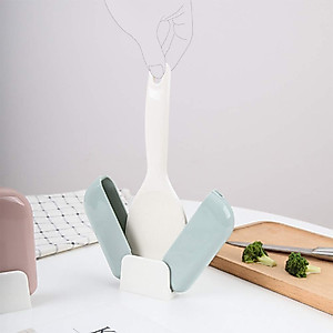 2 Sets Japanese Rice Cooker Ladle Spoon Rice Spoon Holder Rice Scoop Dustproof Cover Rice Scoop Holder Kitchen Tool Spoon Rest Large