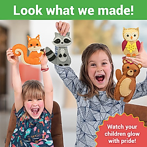 Craftorama Sewing Kit for Kids, Fun and Educational Animal Craft Set for Boys and Girls Age 7-12, Sew Your Own Felt Animals Craft Kit for Beginners, 165 Piece Set