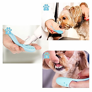 Pet Republique Finger Toothbrush with Handle for Dogs and Cats – Super Soft Silicone, Finger Insert Style (3-Count)