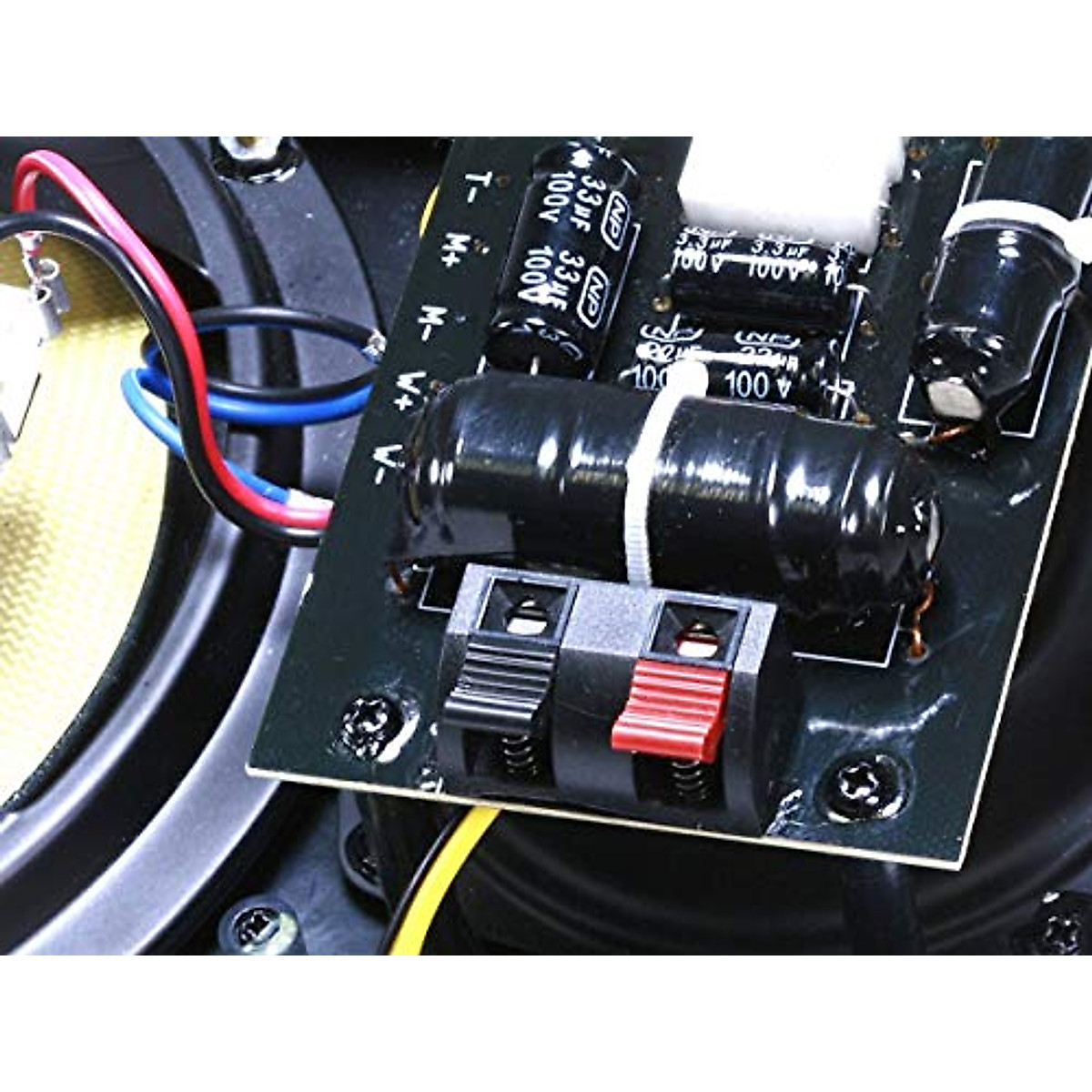 Monoprice 3-Way Fiber In-Wall Speakers - 8 Inch (Pair) With Removable And Paintable Grille - Caliber Series