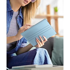 GreenLaw Keyboard Case for iPad Air 11 inch (M2), iPad Air 6th Gen(2024), iPad Air 5th/4th Gen 10.9 inch(2022/2020), Stain Resistant Case, 7-Color Backlit, Dual-Device Connection, Blue