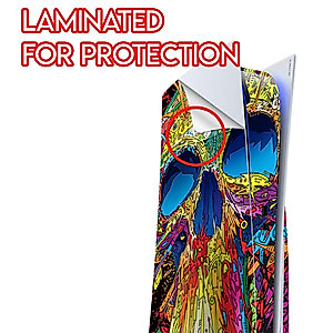 ITS A Skin Skins Compatible with Sony Playstation 5 Console Disc Edition - Protective Decal Overlay Stickers wrap Cover - Colorful Skull 1