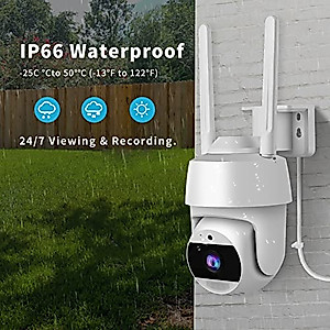 2K Security Camera Outdoor - 4MP 360° View WIFI Camera, IP66, Motion Detection&Siren, Auto Tracking, Two Way Talk, Pan Tile Full Color Night Vision, Outside 2.4g IP Spotlight Cameras For Home Security