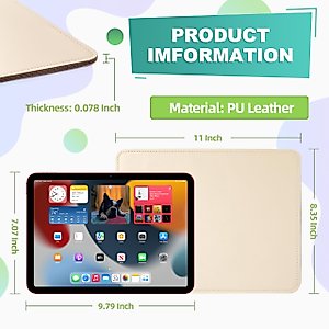Mouse Pad, PU Mouse Pad，Leather Mouse Pad with Stitched Edge Micro-Fiber Base with Non-Slip Waterproof，Mouse Pad for Computers，Laptop, 8x11Inch (Milky White)