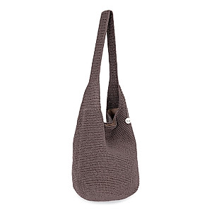 The Sak 120 Hobo Bag in Crochet, Large Purse with Single Shoulder Strap, Mushroom