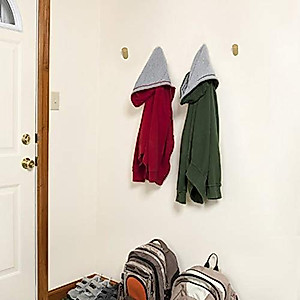 ForTomorrow WaaWee 8 Pack Wood Wall Hooks, Natural Wooden Coat Hooks with Pegs for Hanging Coats,Towels, Hats, Plants(2.32 Inch)