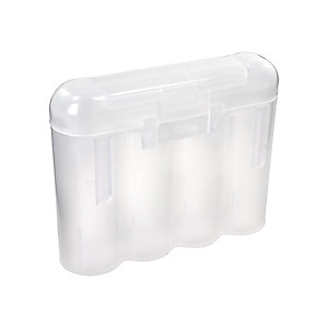 Two (2) EBC Battery AA AAA Clear Plastic Battery Storage Case Holder Box USA Ship